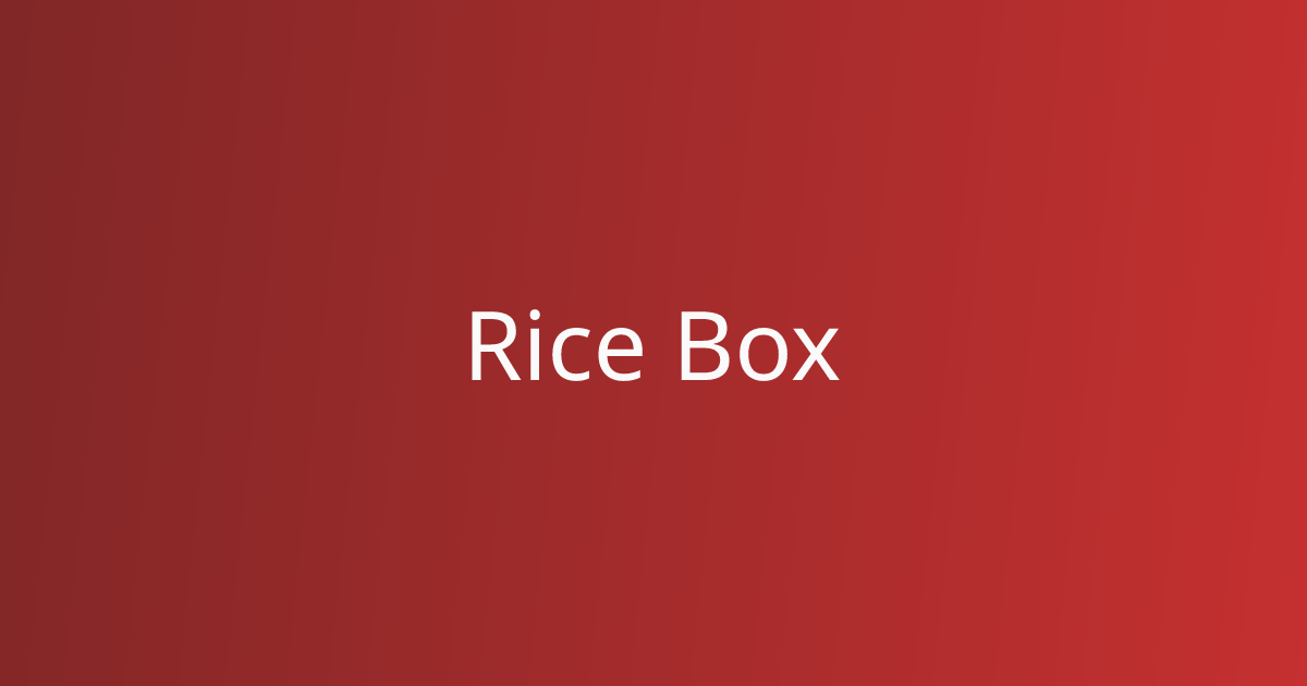 Best Chinese in Huntsville, AL | Rice Box | Order Online